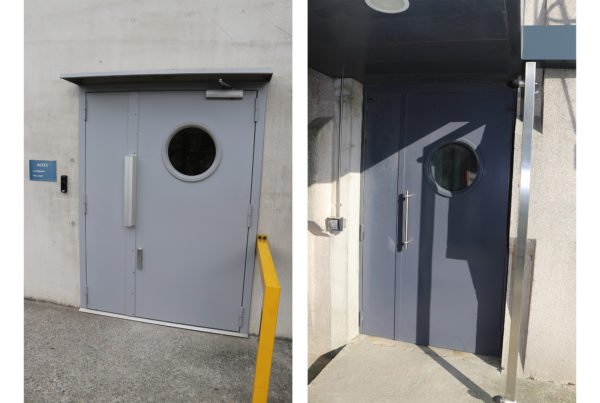 Porte métallique avec oculus – ERSIMS – Ensemblier à Thiers-sur-Thève